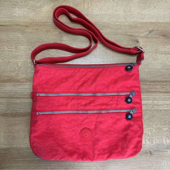 Kipling | Bags | Kipling Alvar Crossbody Bag Red Travel | Poshmark